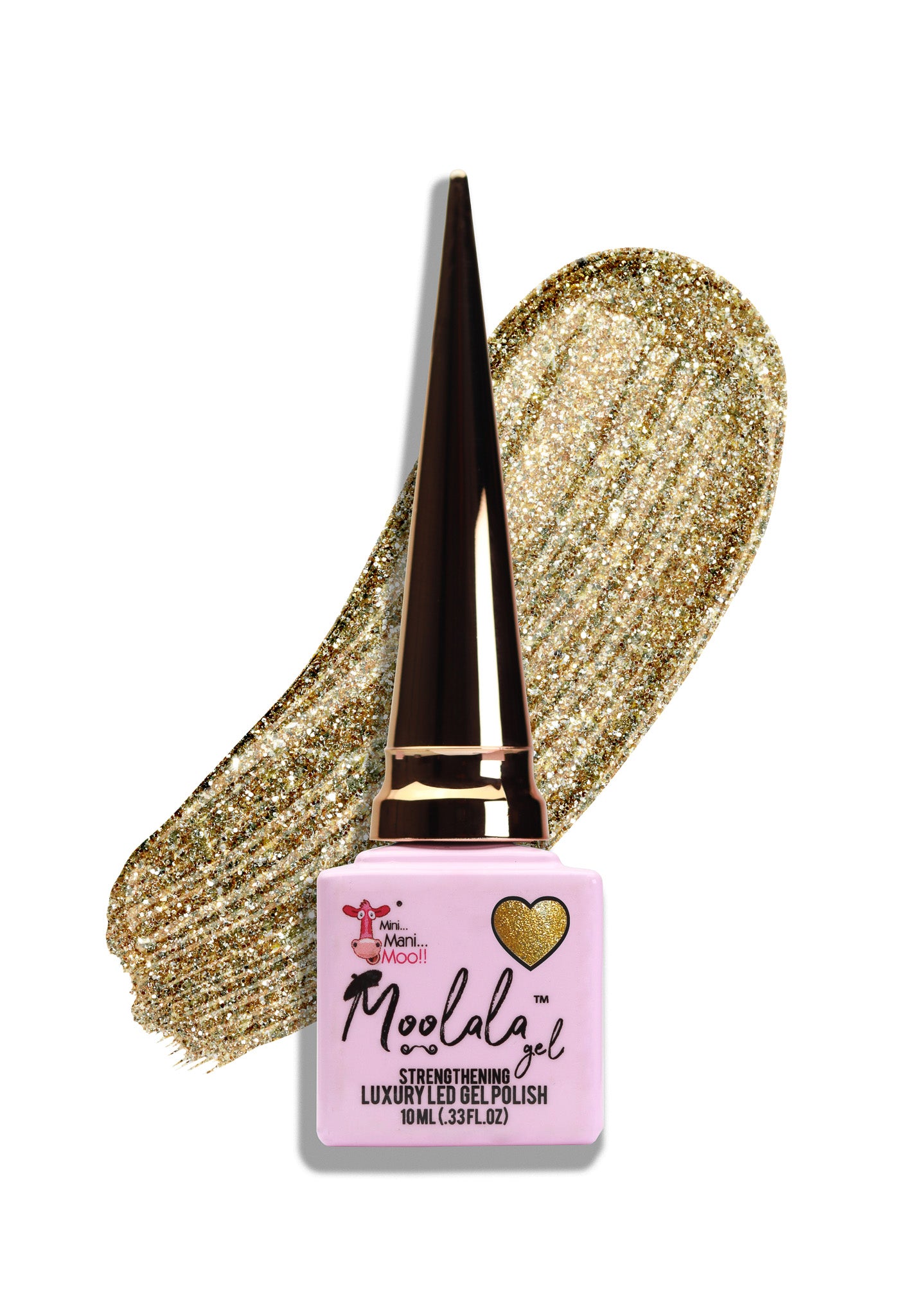 Moolala™ 2 Step Gel - #25 Glittery Gold – minimanimoo