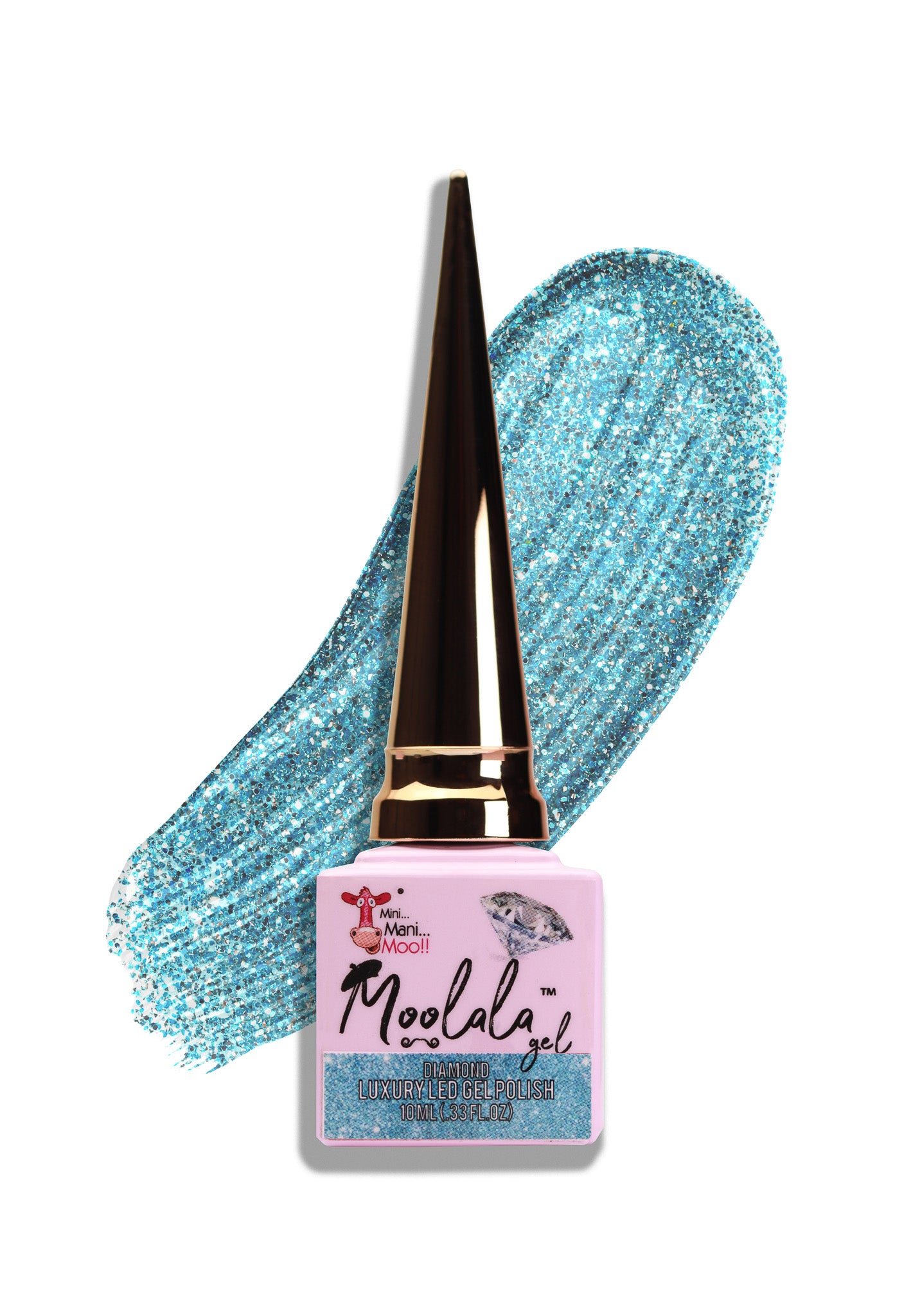 Moolala™ Diamond Reflective luxury gel polish- D06 SKY BLUE – minimanimoo